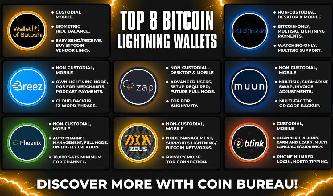 Best Bitcoin Lightning Wallets For 2025: Top 8 LN Wallets Compared ...